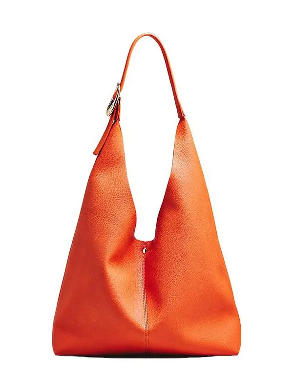 Anthropologie The Love Knot Slouchy Buckle Bag - Orange