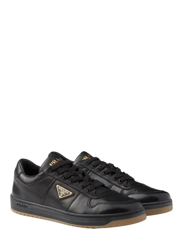 Prada Downtown Nappa Leather Sneakers - Black