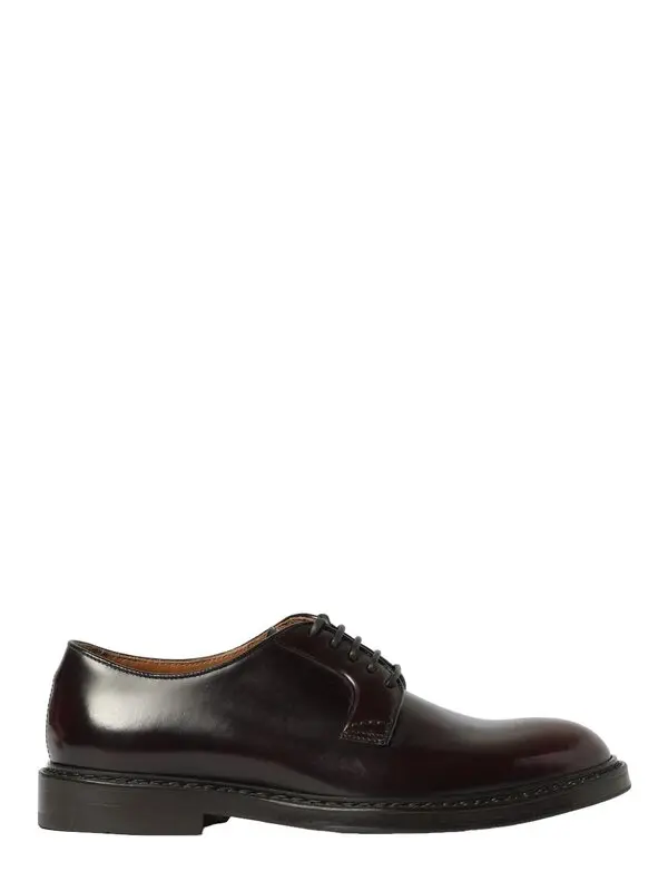 DOUCAL'S Leather Brogue Shoes - Burgundy