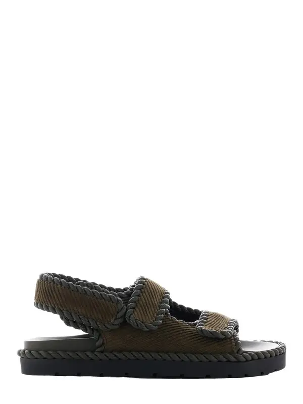 Bottega Veneta Jack Corduroy Slingback Sandals - Brown