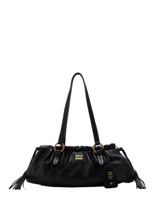 Miu Miu Leather Shoulder Bag - Black