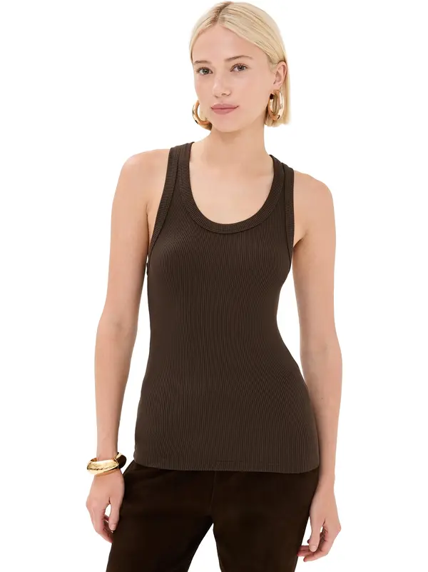 Sprwmn Rib Fitted Tank - Americano