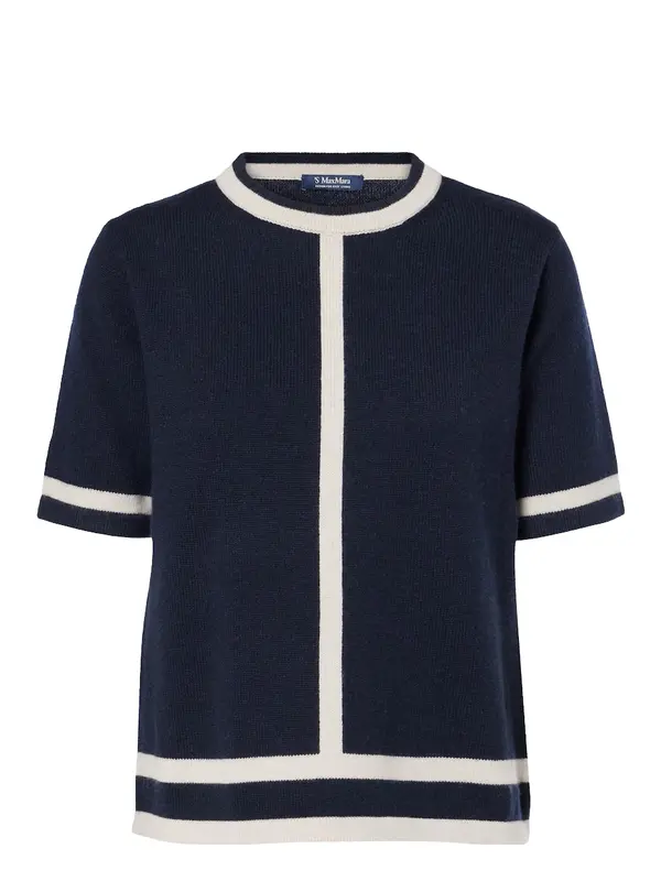 Max Mara Usuale Wool And Cashmere Top - Blue