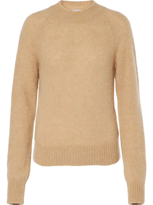 Dries Van Noten Alpaca And Wool-blend Sweater - Beige