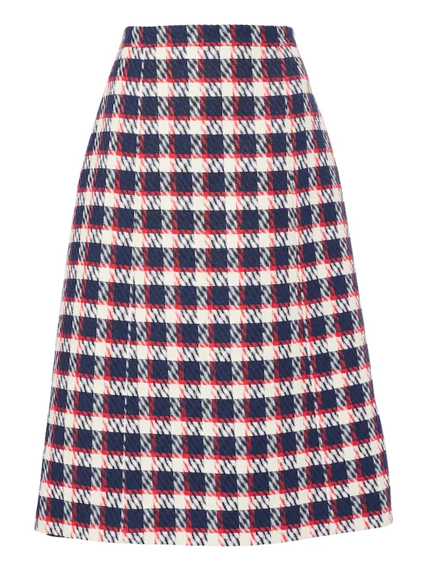 Carolina Herrera Tweed Midi Skirt - Multicoloured