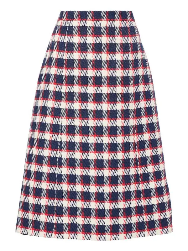 Carolina Herrera Tweed Midi Skirt - Multicoloured