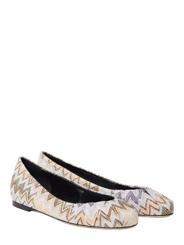 Missoni Iris Zigzag Ballet Flats - Multicoloured