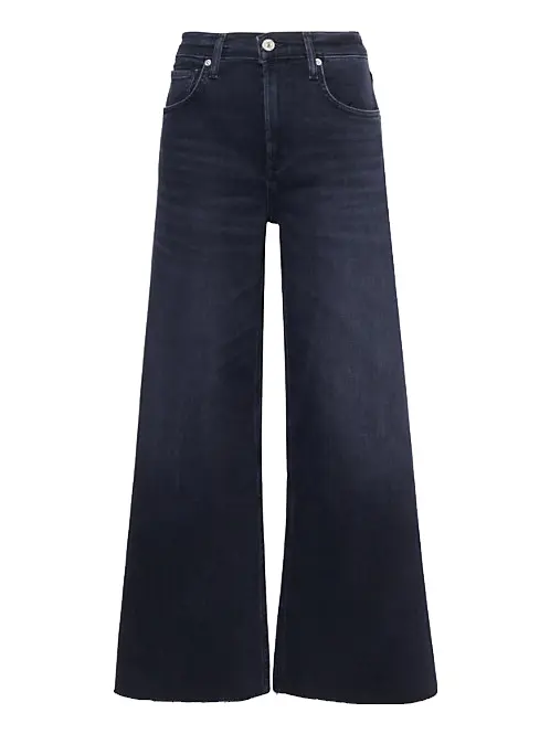 Citizens Of Humanity Lyra Wide-leg High-rise Jeans - Medallion (washed Black)
