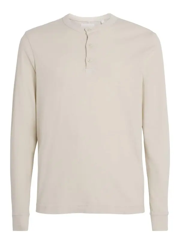 Citizens Of Humanity Cotton Henley T-shirt - Beige