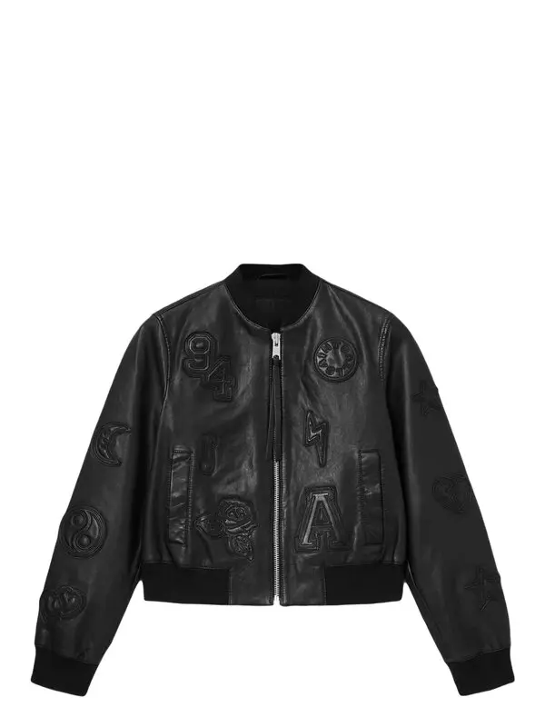 ALLSAINTS Leather Orten Bomber Jacket - Black