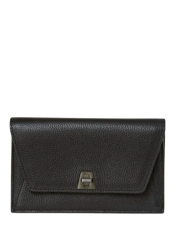 Akris Anouk Cervo Leather Clutch Bag - Black