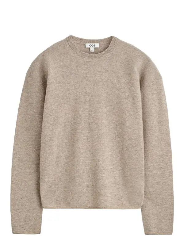 Cos Merino Wool Crew-neck Jumper - Beige