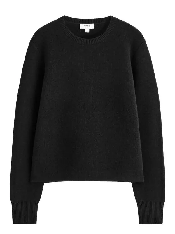 Cos Merino Wool Crew-neck Jumper - Black