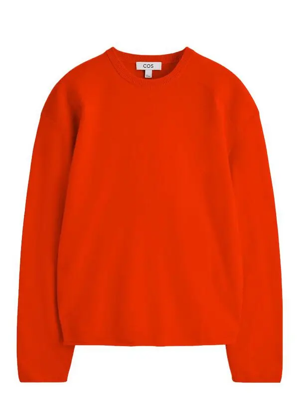 Cos Merino Wool Crew-neck Jumper - Orange