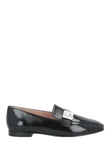 Emporio Armani Patent Leather Loafers With Crystals - Black