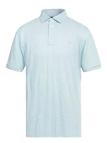 HACKETT Polo Shirt Sky Size Linen - Blue