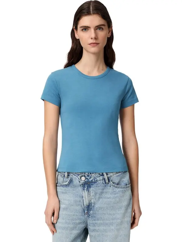 ALLSAINTS Stevie Slim Fit Short Sleeve T-shirt - Captain Blue