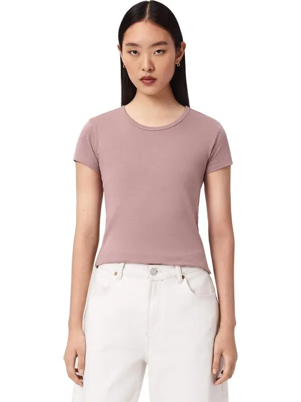 ALLSAINTS Stevie Slim Fit Short Sleeve T-shirt - Dusty Lilac