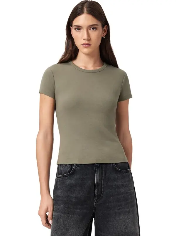 ALLSAINTS Stevie Slim Fit Short Sleeve T-shirt - Laurel Green