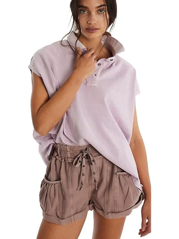 Free People We The Free Keep On Polo - Brush Lilac