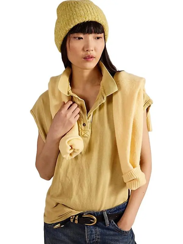 Free People We The Free Keep On Polo - Golden Yellow