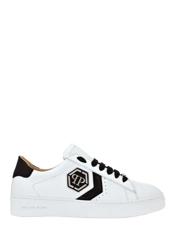 Philipp Plein Arrow Force Strass Hexagon Low-top Sneakers - White