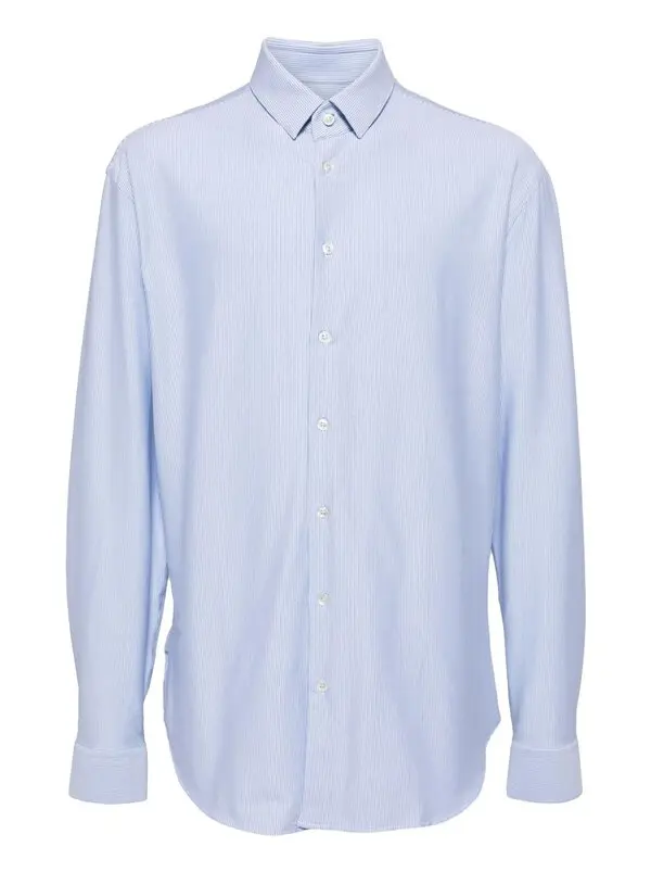 Giorgio Armani Striped Slim-fit Shirt - Blue