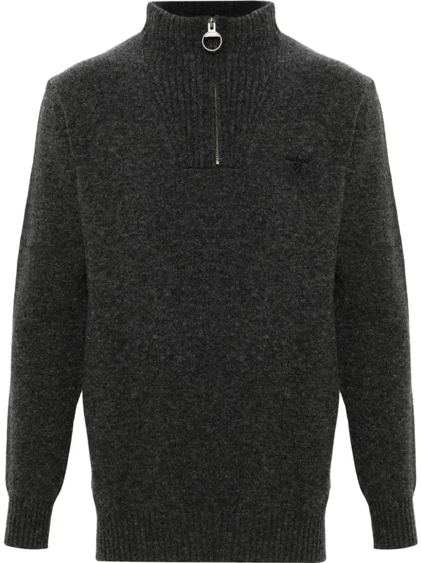 Barbour Essential Wool Sweater - Grey