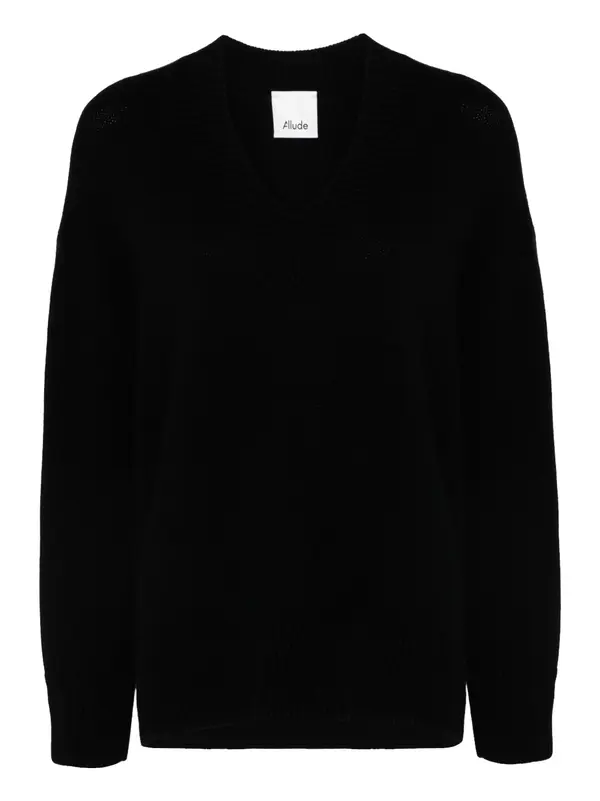 ALLUDE Cashmere Sweater - Black