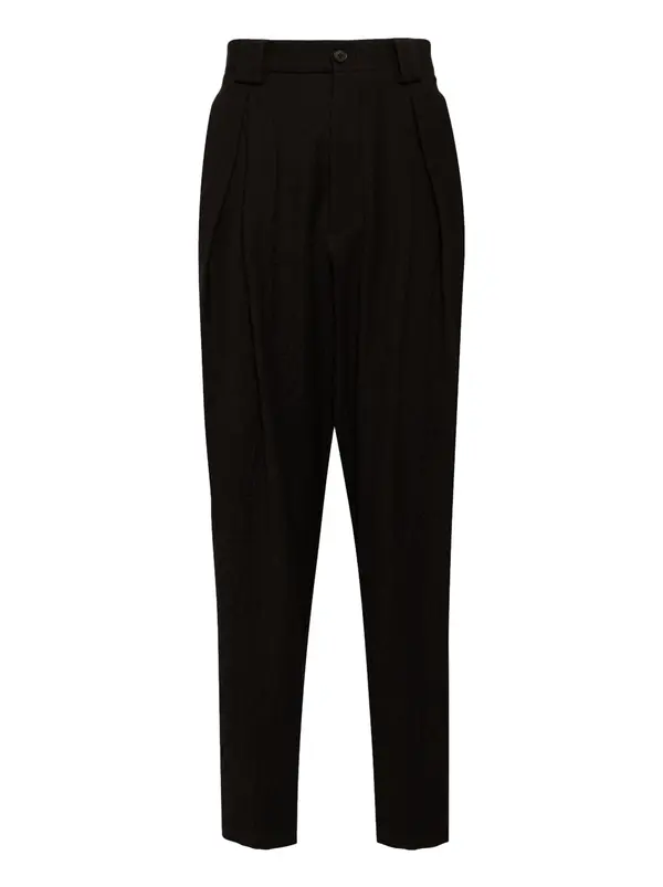 Giorgio Armani Single-pleat Trousers - Brown