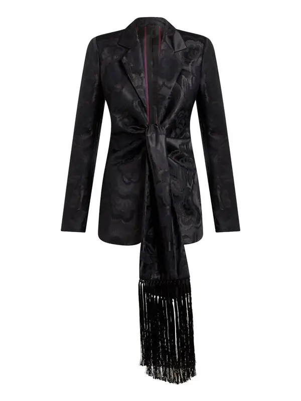 Etro Jacquard Scarf Jacket - Black