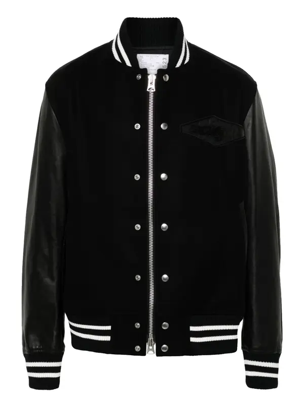 Sacai Panelled Bomber Jacket - Black