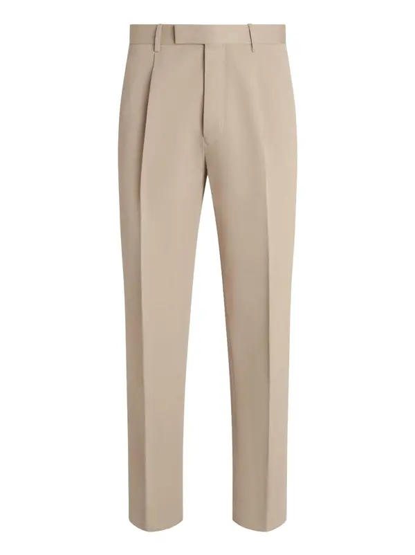 Zegna Pleated Trousers - Neutrals