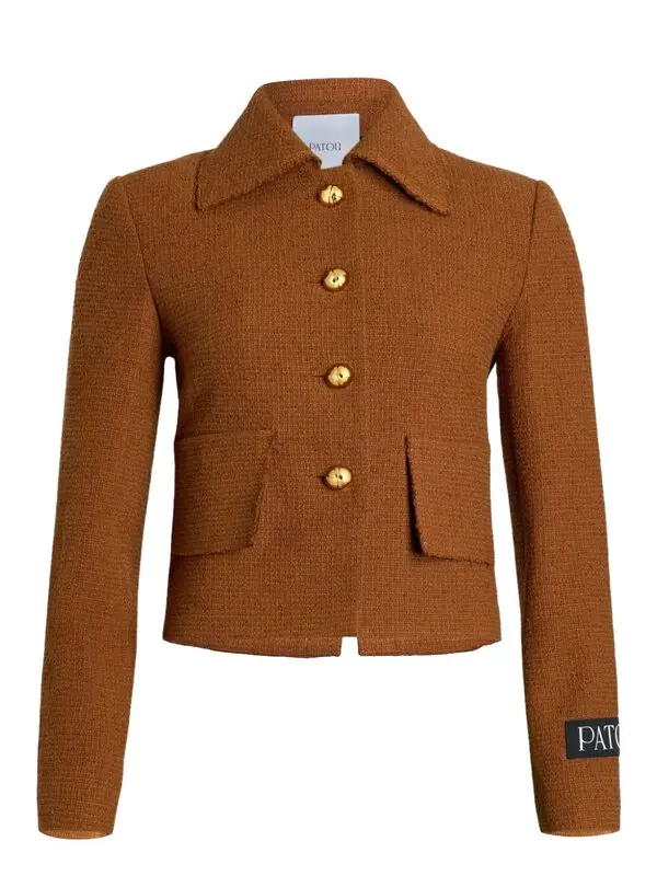 PATOU Iconic Tweed Short Jacket - Brown