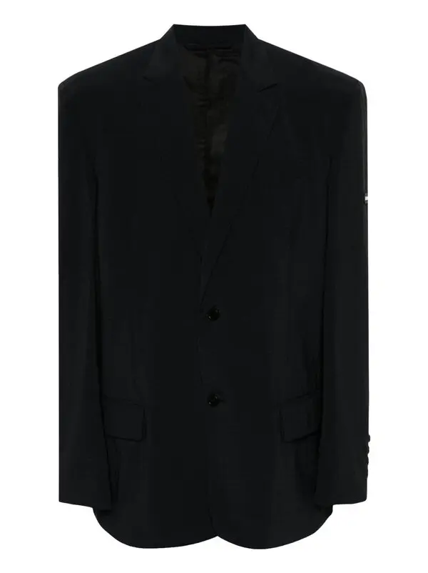 Balenciaga Logo-patch Blazer - Black
