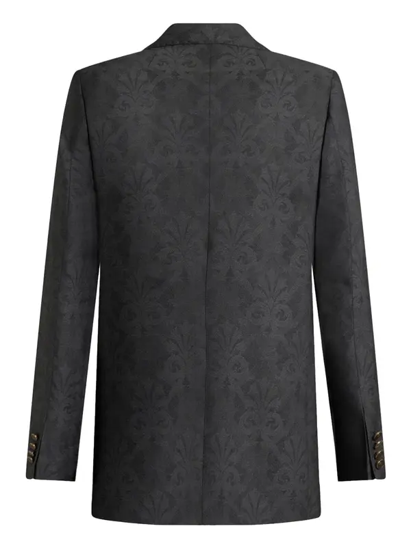 Etro Wool Jacquard Blazer - Grey