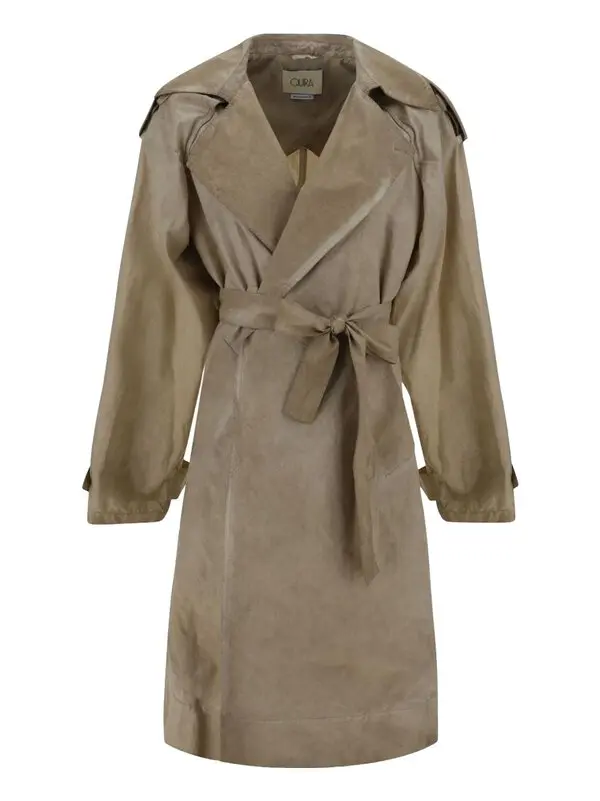 QUIRA Giacca Trench Coat - Neutrals