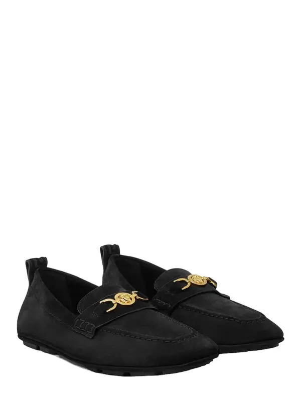 Versace Villa Suede Loafers - Black