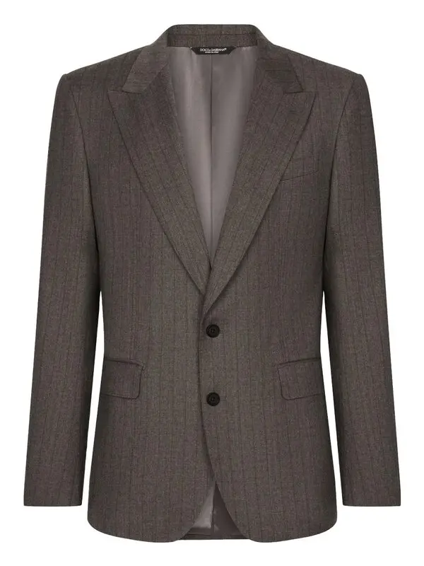 Dolce & Gabbana Pinstripe Single-breasted Jacket - Grey