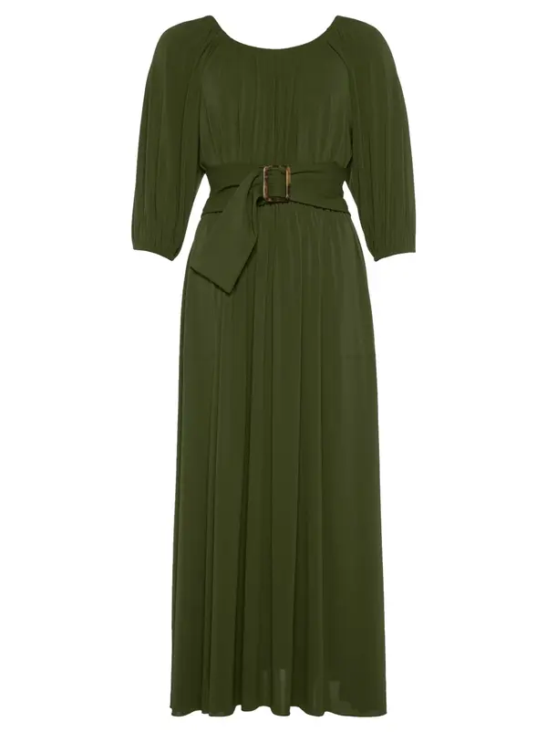 ERES Gabriella Belted Maxi Dress - Green