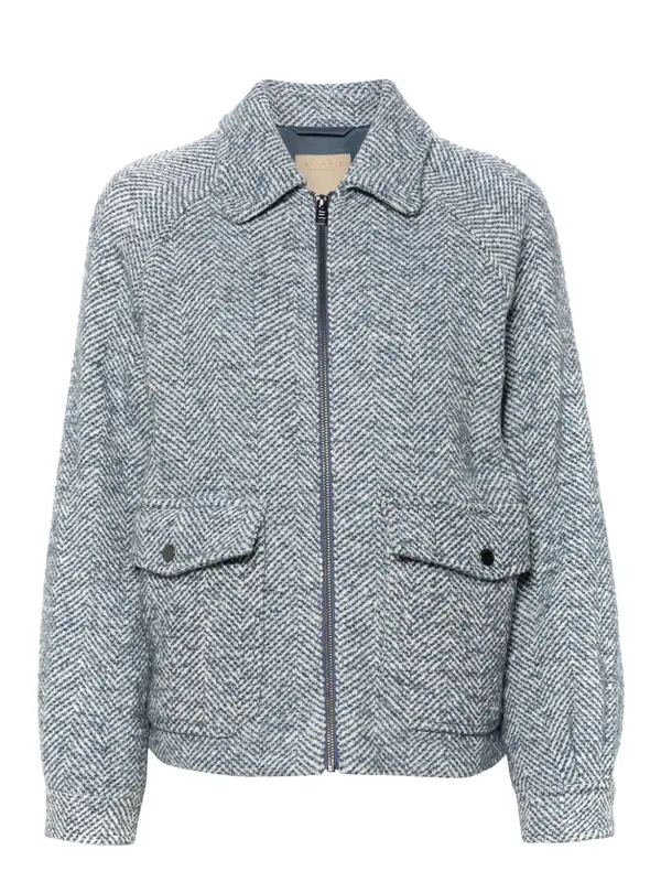 Woolrich Herringbone-pattern Jacket - Blue