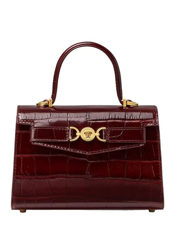 Versace Small Medusa '95 Croc-effect Tote Bag - Red