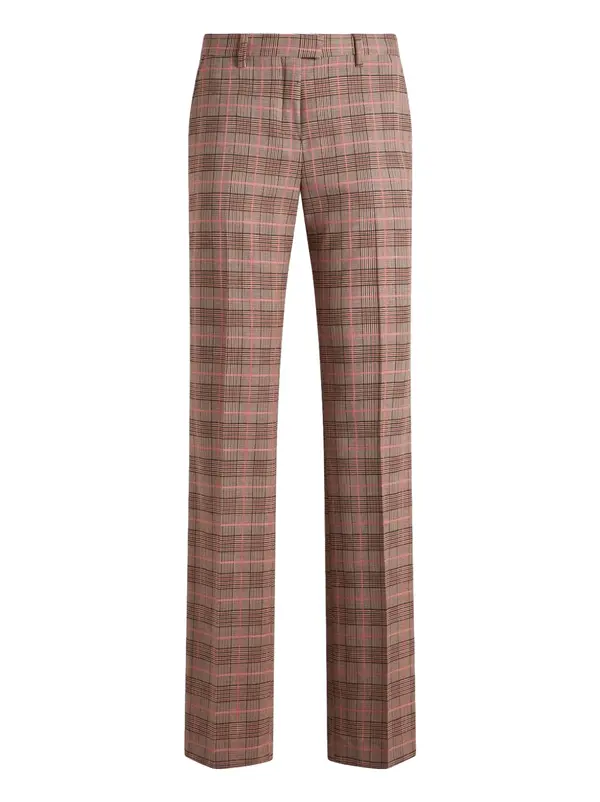 Etro Jacquard Straight Trousers - Brown