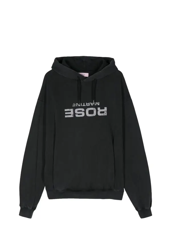 Martine Rose Logo-print Hoodie - Grey
