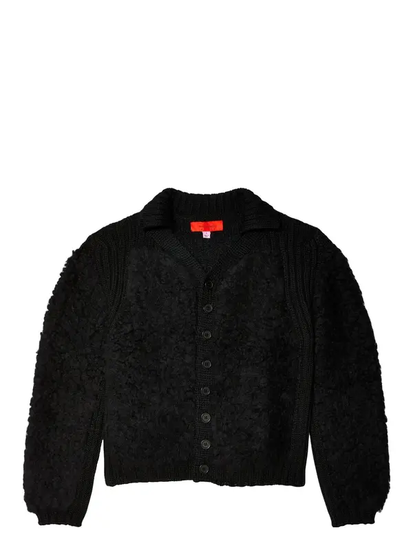 Eckhaus Latta Teddy Cardigan - Black