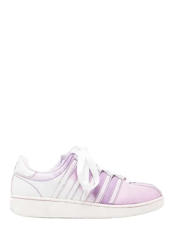 STAIN SHADE Bleached Leather Trainers - Purple
