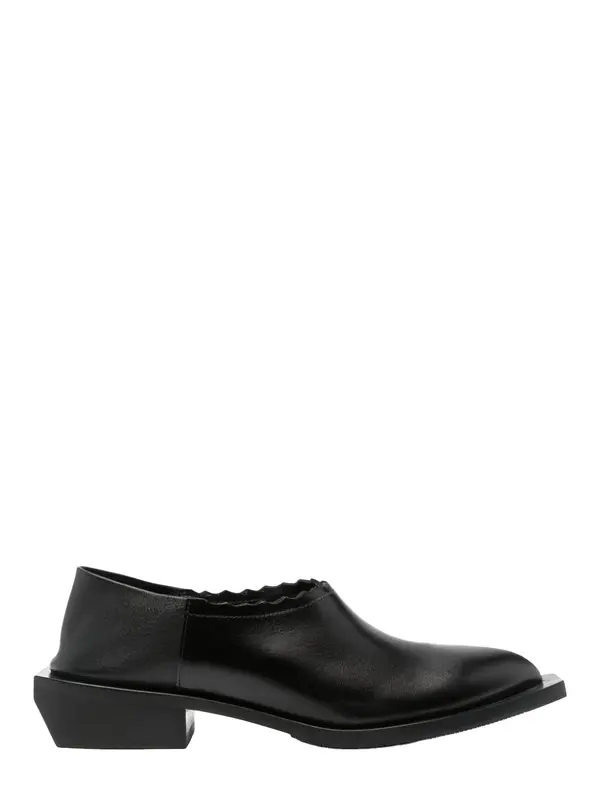 Moschino 40mm Cuban Heel Loafers - Black