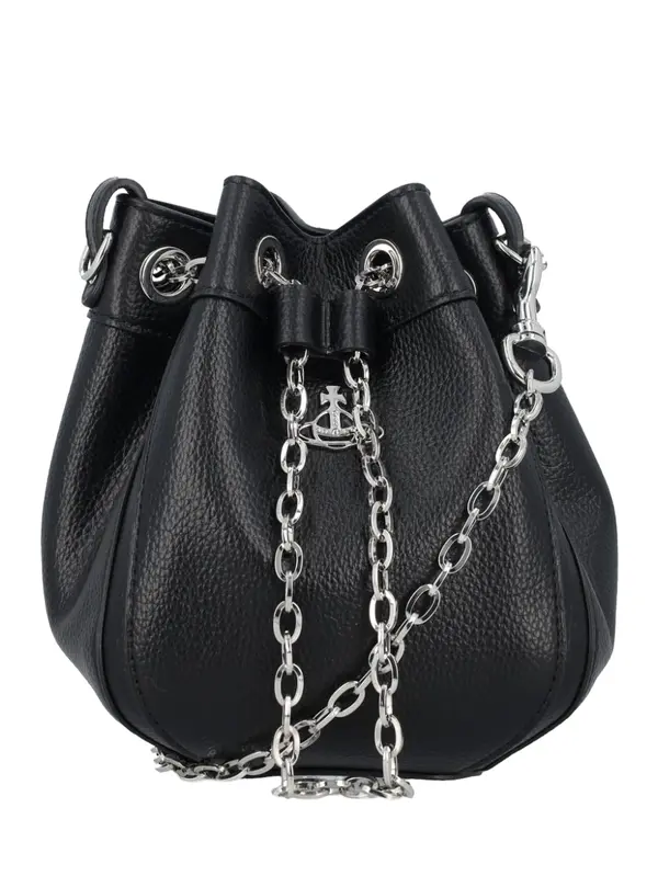 VIVIENNE WESTWOOD Small Chrissy Bucket Bag - Black