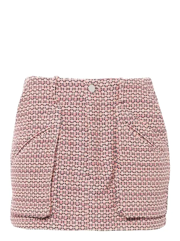 Amiri Tweed Mini Skirt - Pink