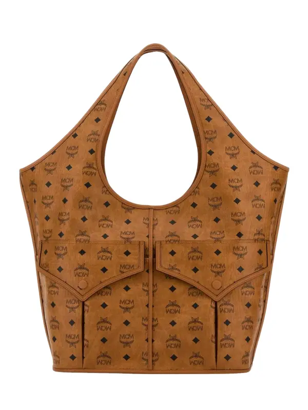 Mcm Aren Mama Tote - Brown